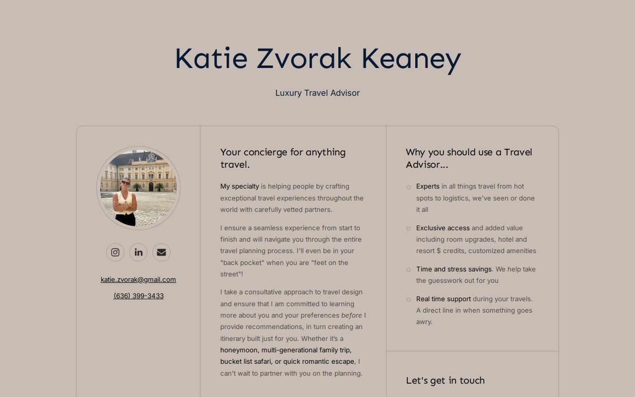 Travel with Katie Zvorak Keaney